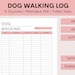 Dog Walking Log | Printable Dog Walking Business | Small Business ...
