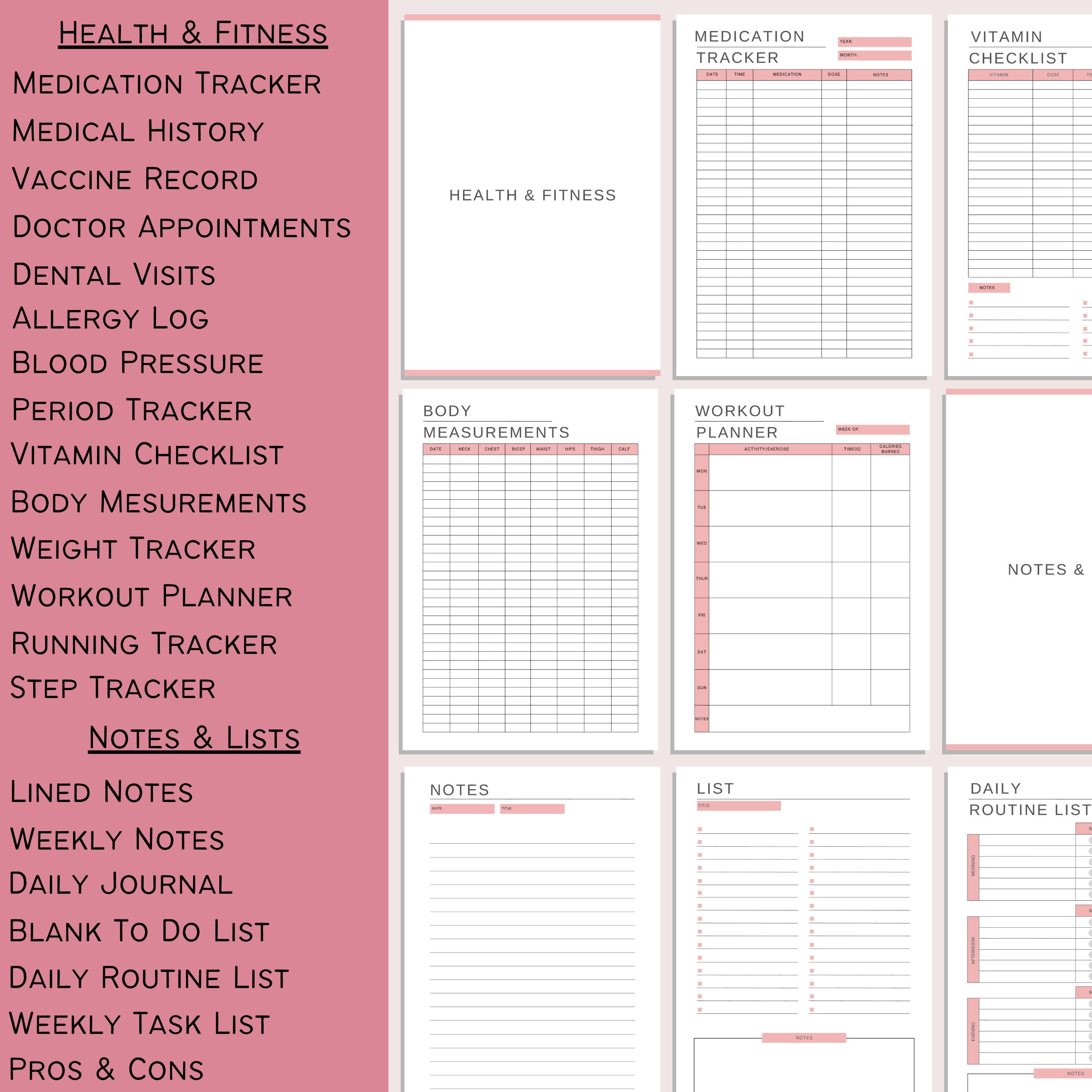 Life Planner Printable Productivity Plan Household Binder Home ...