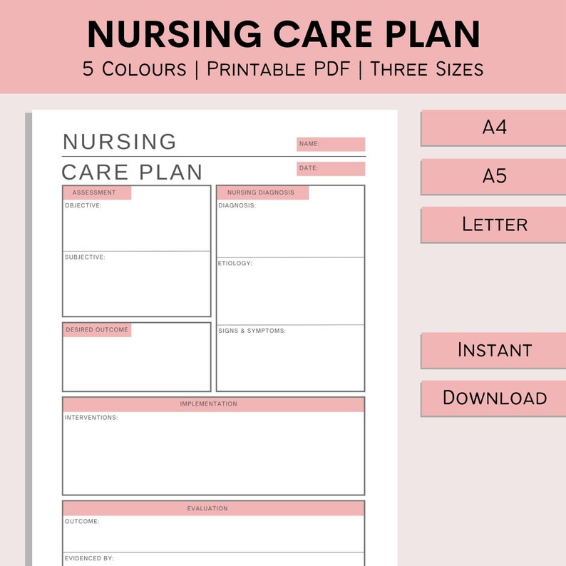 Nursing Care Plan | Student Nurse Sheets | Nursing Student Resources ...
