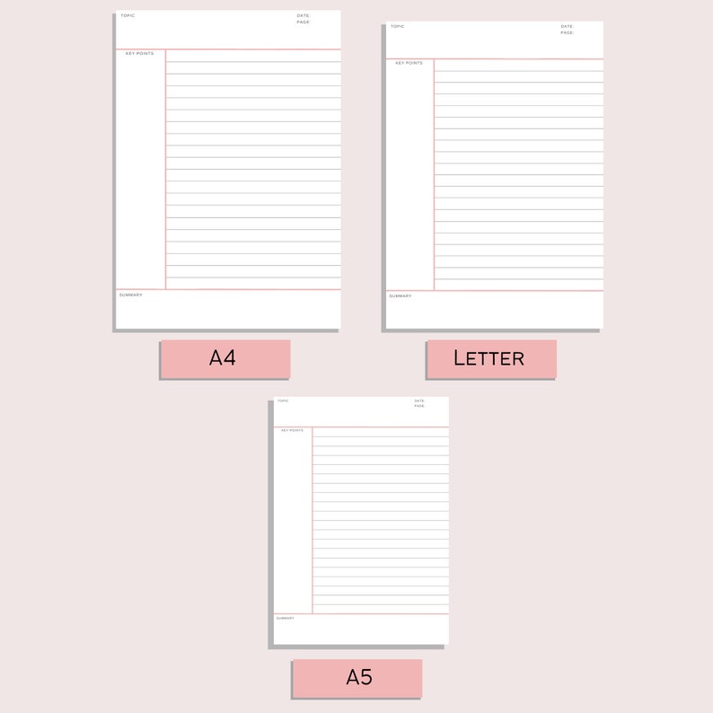 Cornell Notes | Printable Note Paper | Cornell Note Taking System ...