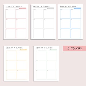 Year at A Glance 2023 | Printable Yearly Overview | Yearly Planner on ...