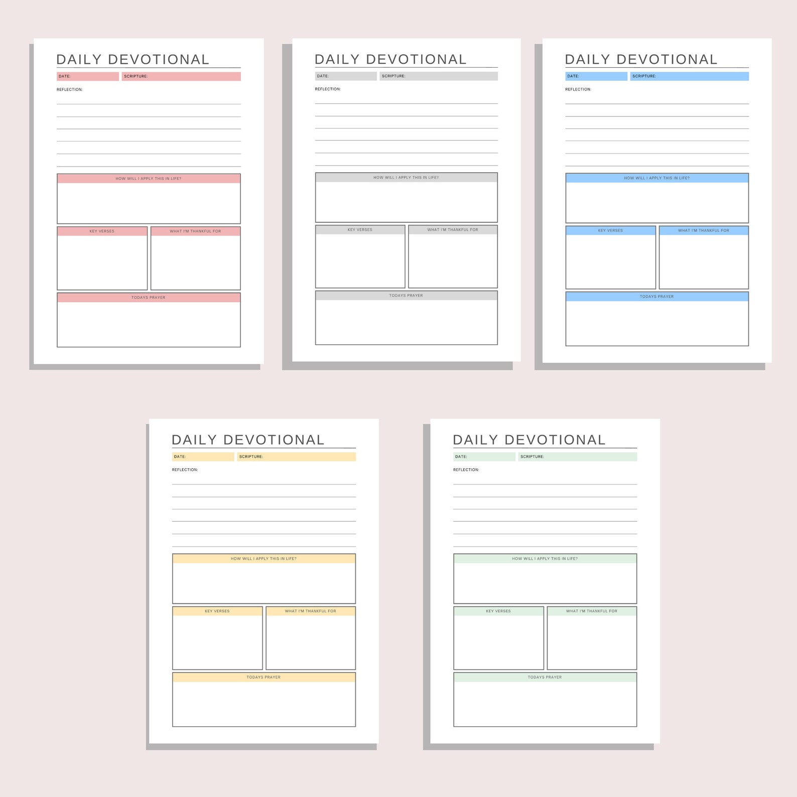 Daily Devotional | Printable Scripture Study | Faith Journal | Daily ...