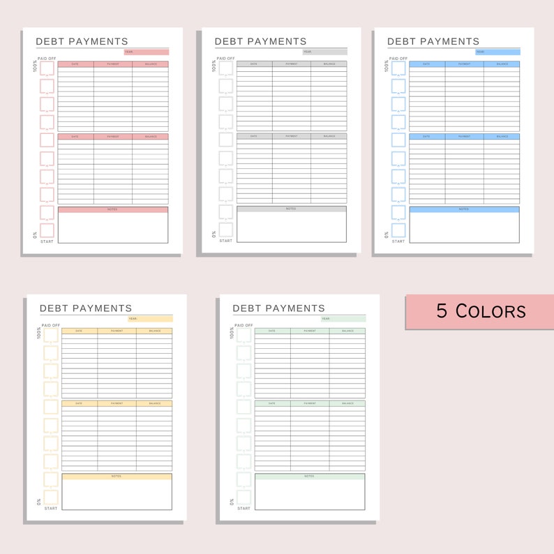 Printable Debt Tracker Bundle | Debt Snowball | Budget Planner | Debt ...