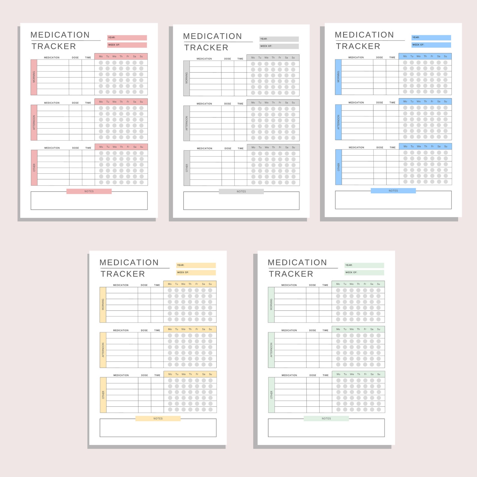 Printable Medication Tracker | Daily Medication Log | Medical Template ...