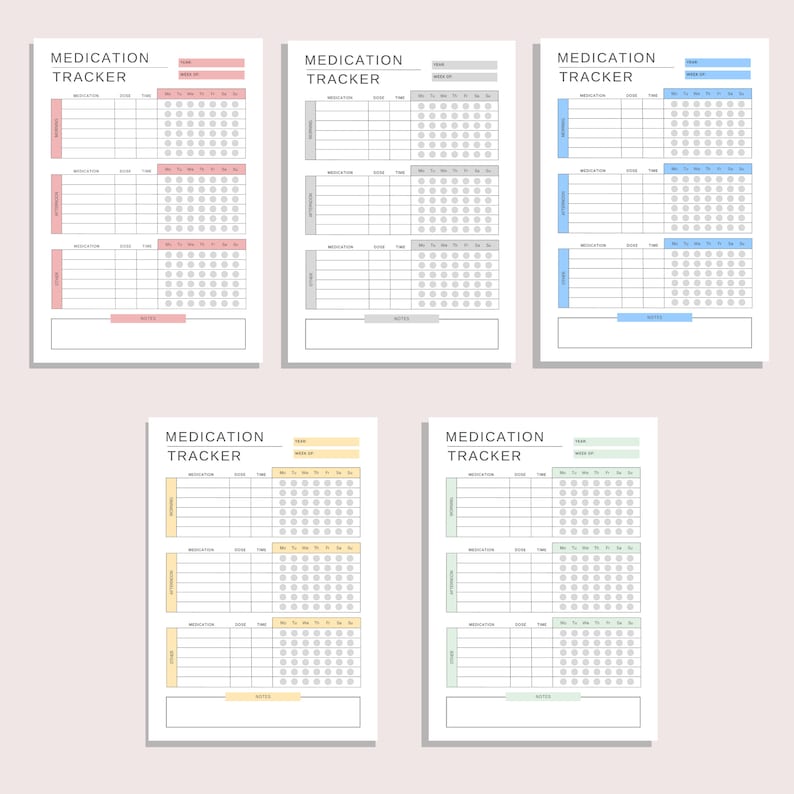 Printable Medication Tracker | Daily Medication Log | Medical Template ...