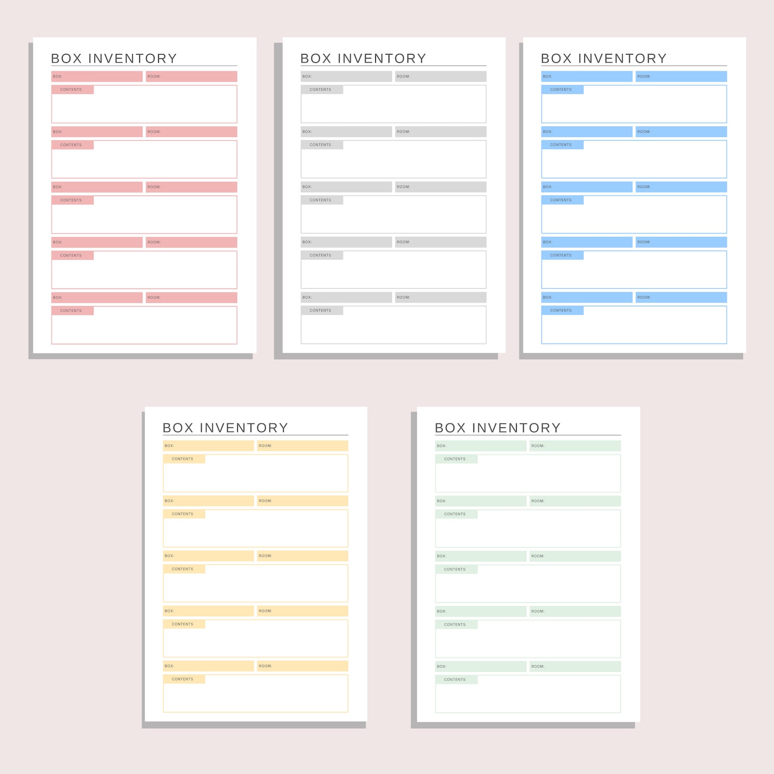 Moving Box Inventory | Box Contents List | Moving House Planner ...