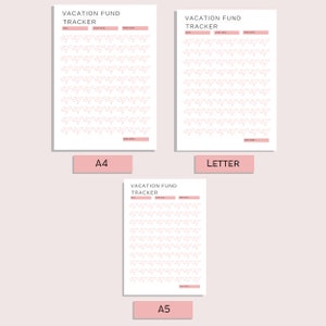 Vacation Fund Tracker | Printable Saving Challenge | Savings Jar ...