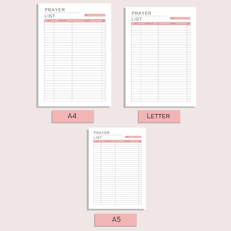 Prayer List Sheet | Printable Faith Planner | Prayer Journal ...