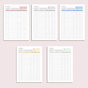 Fuel Cost Tracker | Fuel Expense Log | Mileage Tracker | Printable Cost ...