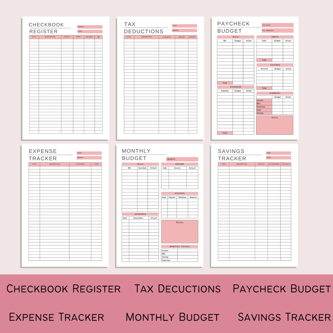 Printable Financial Planner | Budget Planner | Finance Binder | Money ...