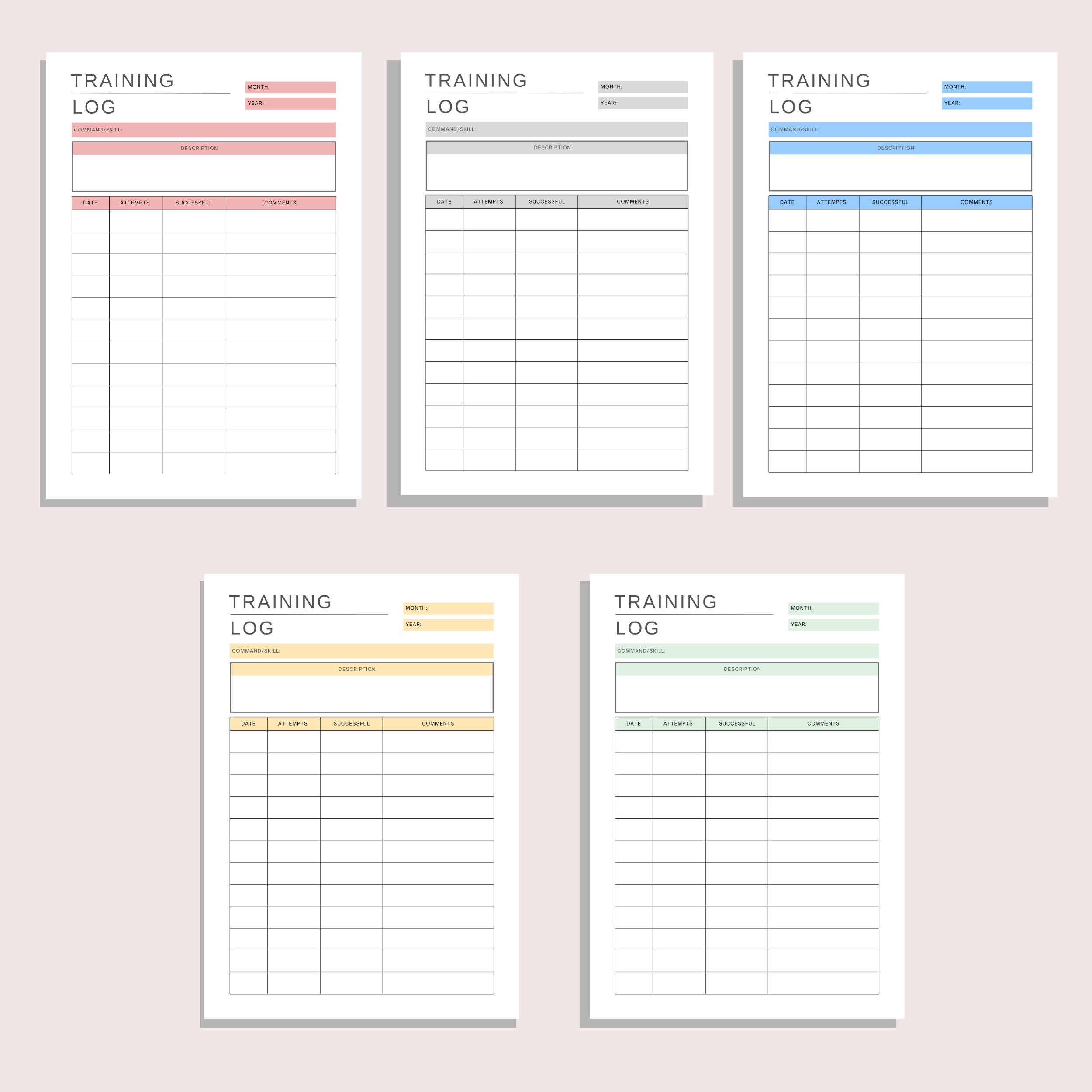 Puppy Training Log | Dog Command Training | Dog Skill Tracker ...