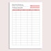 Referral Tracker | Printable Client Referral Sheet | Lead Tracker ...