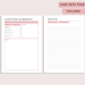 Chapter Summary | Printable Note Taking Sheet | College Reading Planner ...