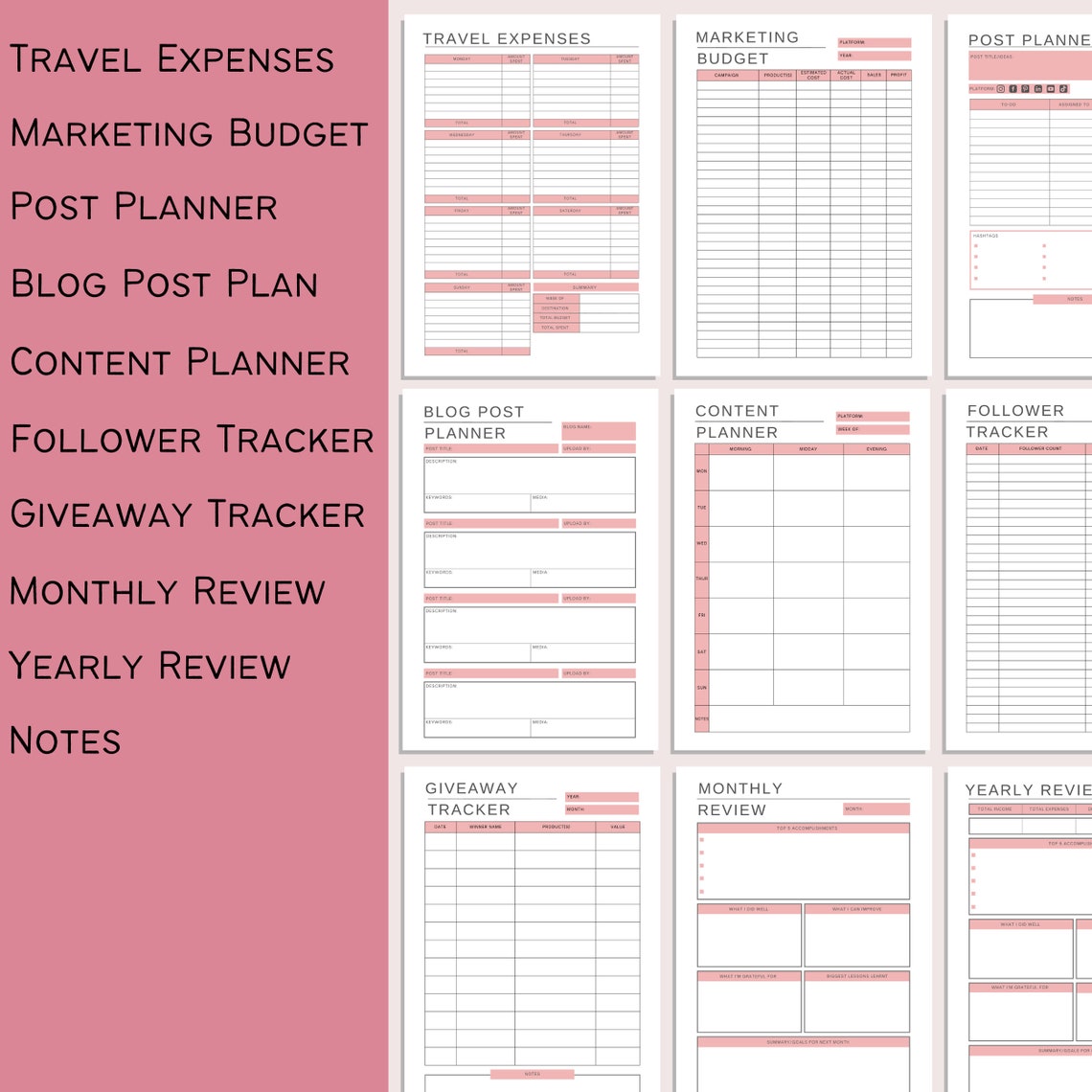 Printable Small Business Planner Home Business Organizer Business ...