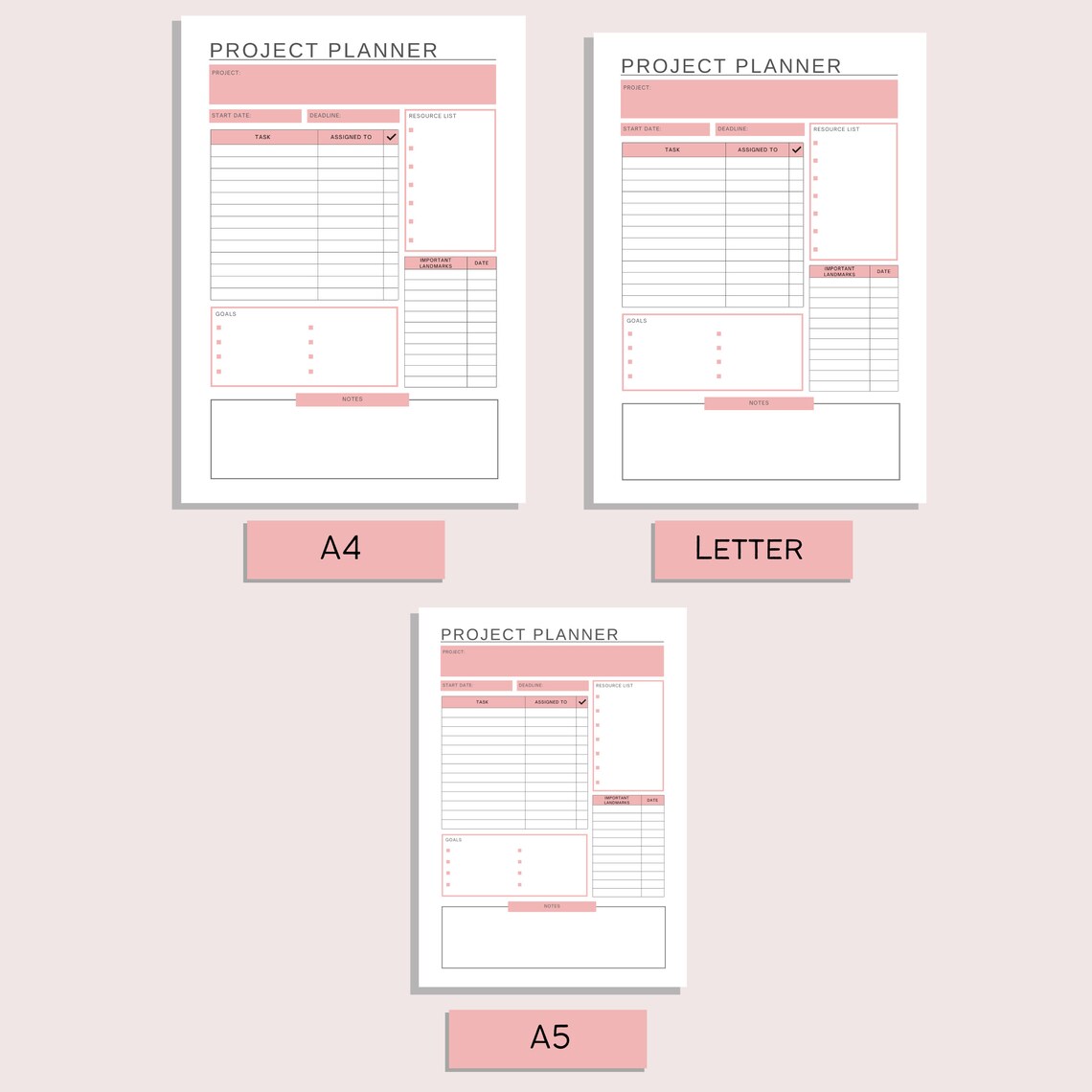 Project Planner | Printable School Project | Group Task Checklist ...