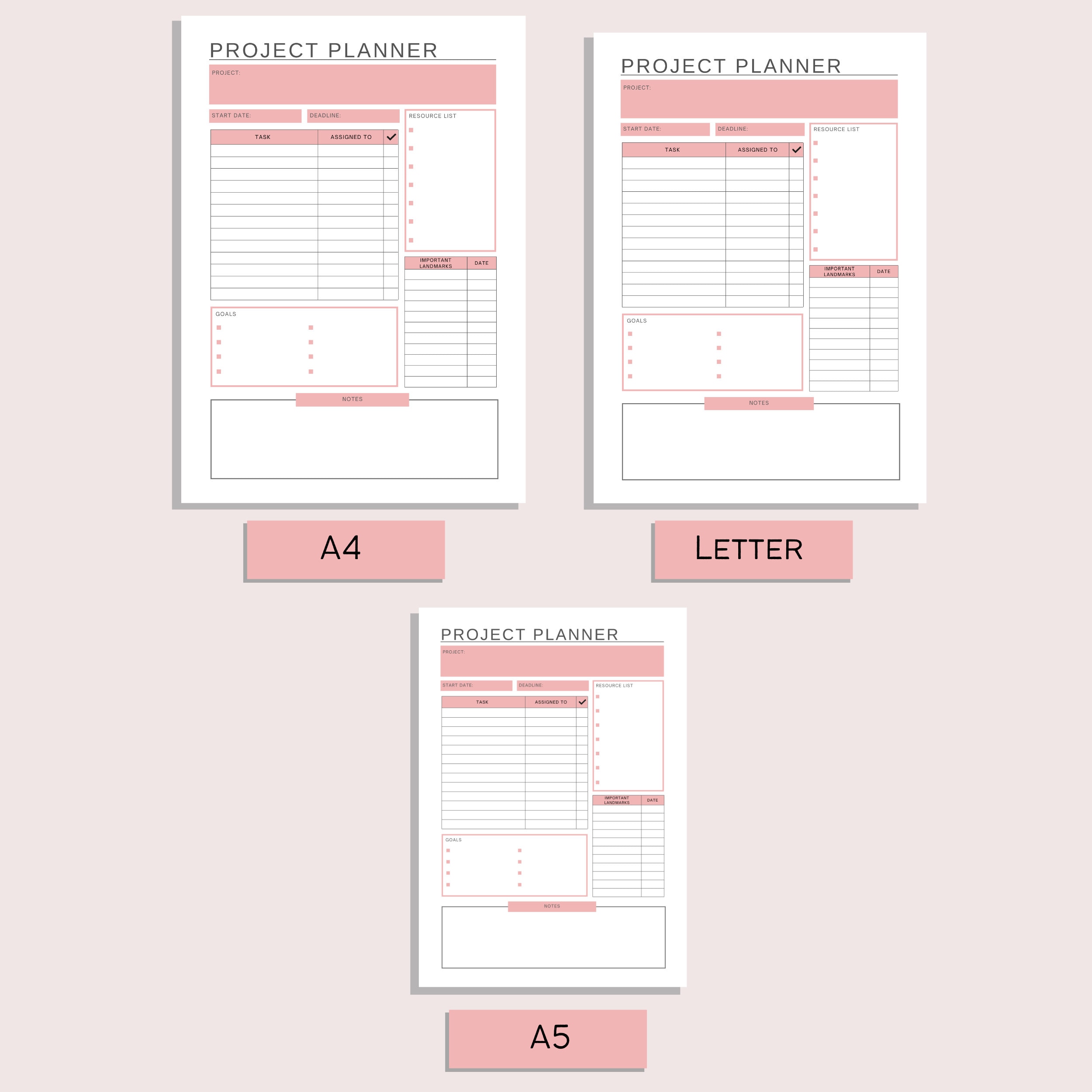 Project Planner | Printable School Project | Group Task Checklist ...