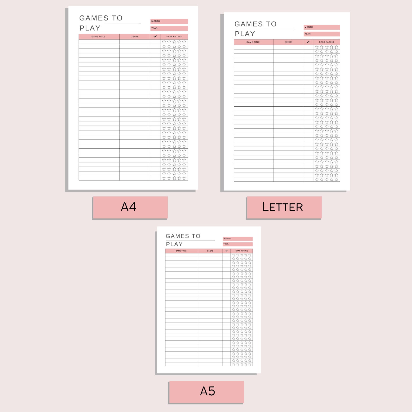 Games to Play Tracker | Video Game Journal | Gamer Log | Board Games ...