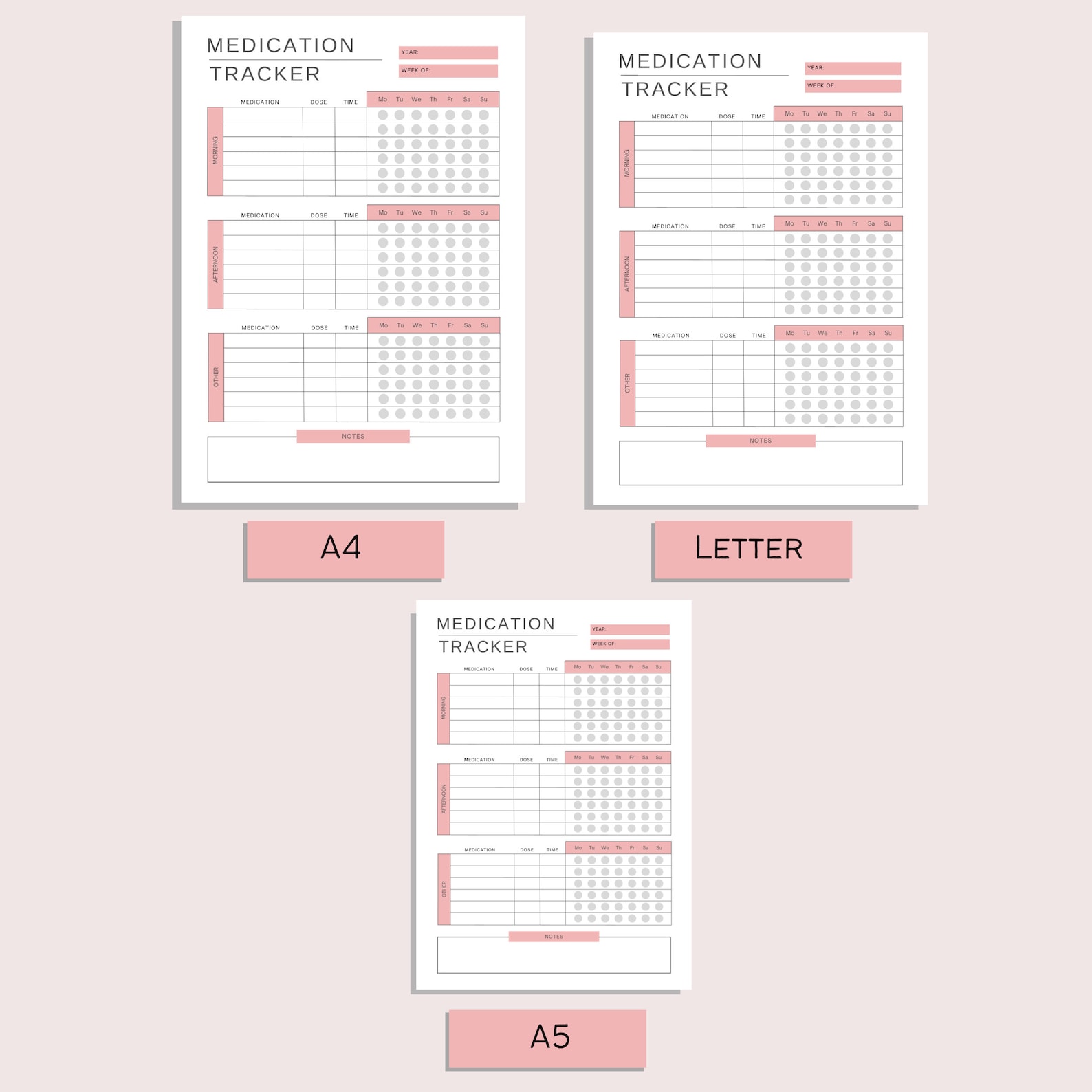 Printable Medication Tracker | Daily Medication Log | Medical Template ...