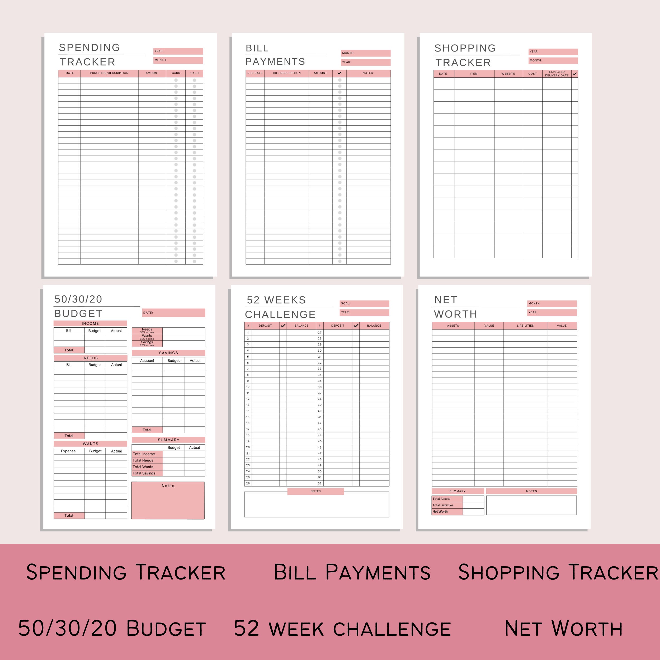 Printable Financial Planner | Budget Planner | Finance Binder | Money ...