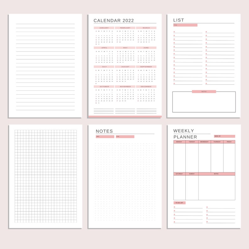 Note Taking Pack Printable Note Pages Student Note Bundle | Etsy