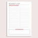 Bucket List Printable to Do List Planner Life Goals Plan Travel List ...