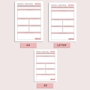 Yearly Financial Overview, Printable Finance Summary, Personal ...
