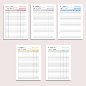 Mileage Tracker | Printable Mileage Log | Business Miles Sheet ...