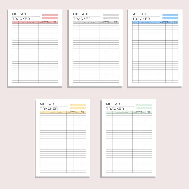 Mileage Tracker | Printable Mileage Log | Business Miles Sheet ...
