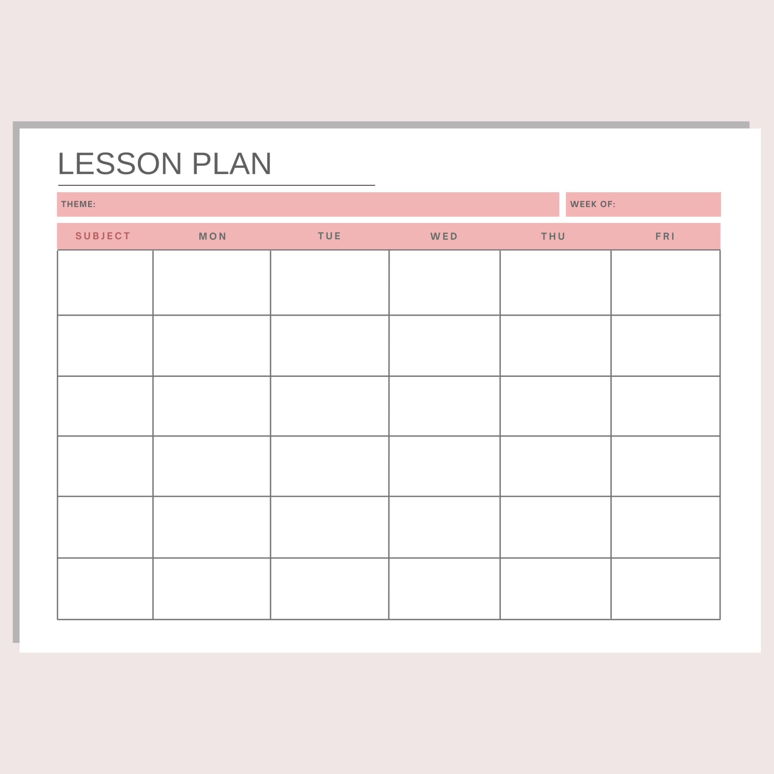 Weekly Lesson Plan | Daily Lesson Schedule | Simple Homeschool Plan ...