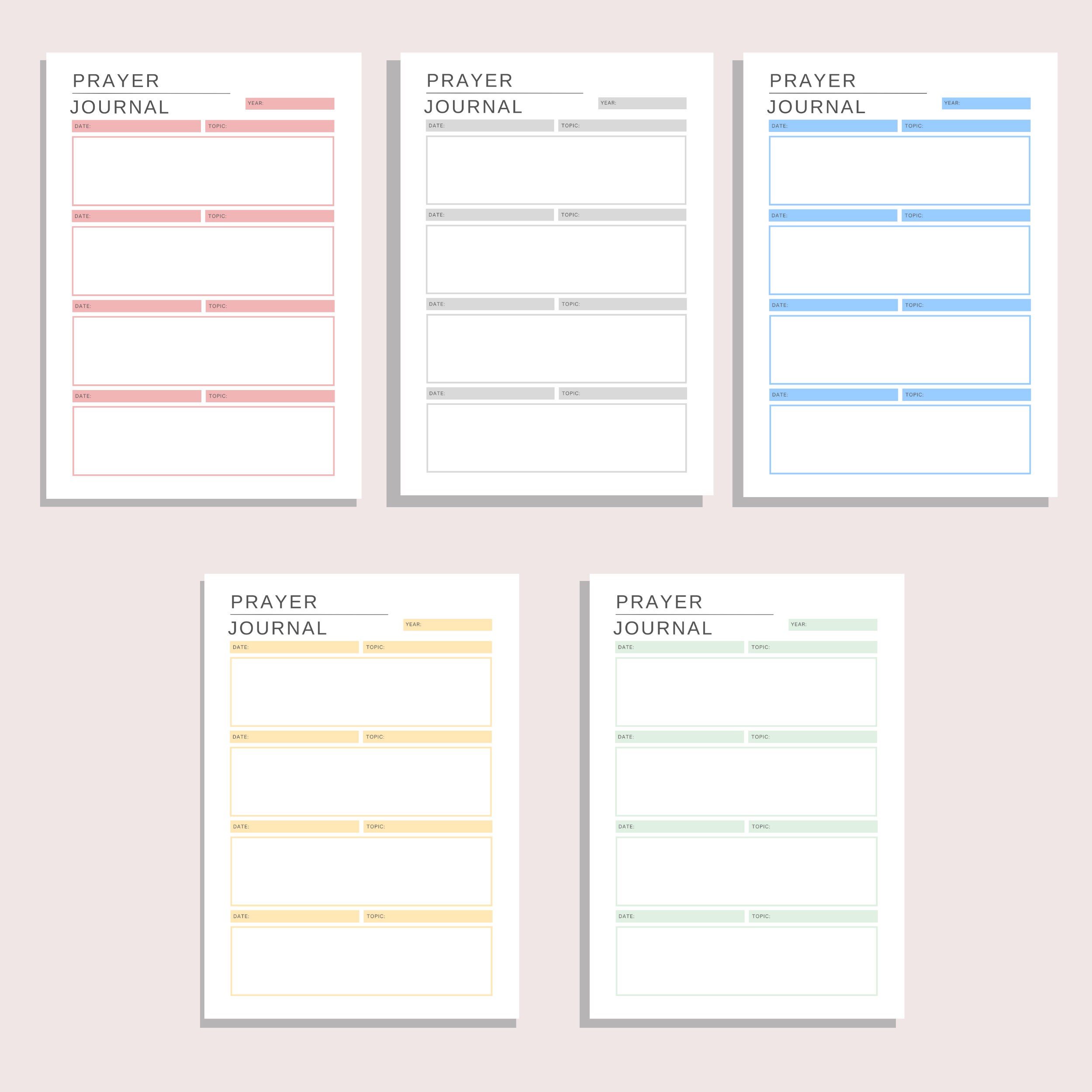 Prayer Journal Sheet | Faith Tracker | Daily Devotional Log | Prayer ...