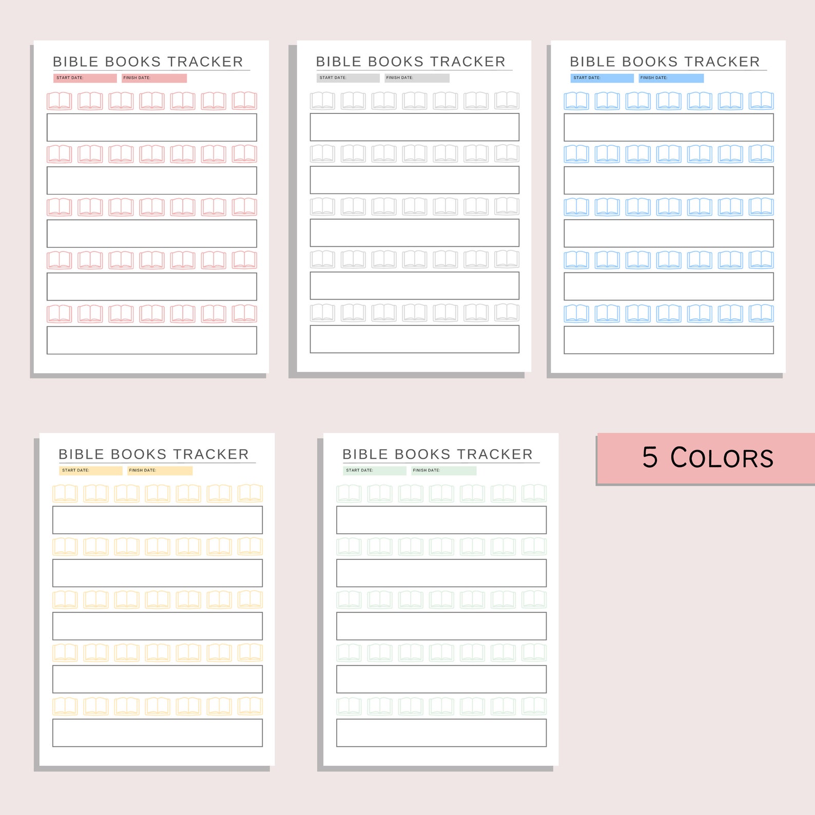 Bible Book Tracker Printable, Reading Journal, Bible Studies, Prayer ...