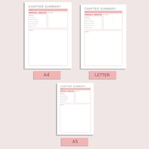 Chapter Summary | Printable Note Taking Sheet | College Reading Planner ...
