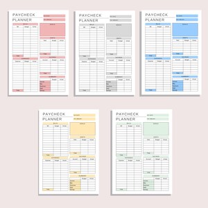 Paycheck Planner Overview, Budget Binder, Printable Paycheck Plan ...