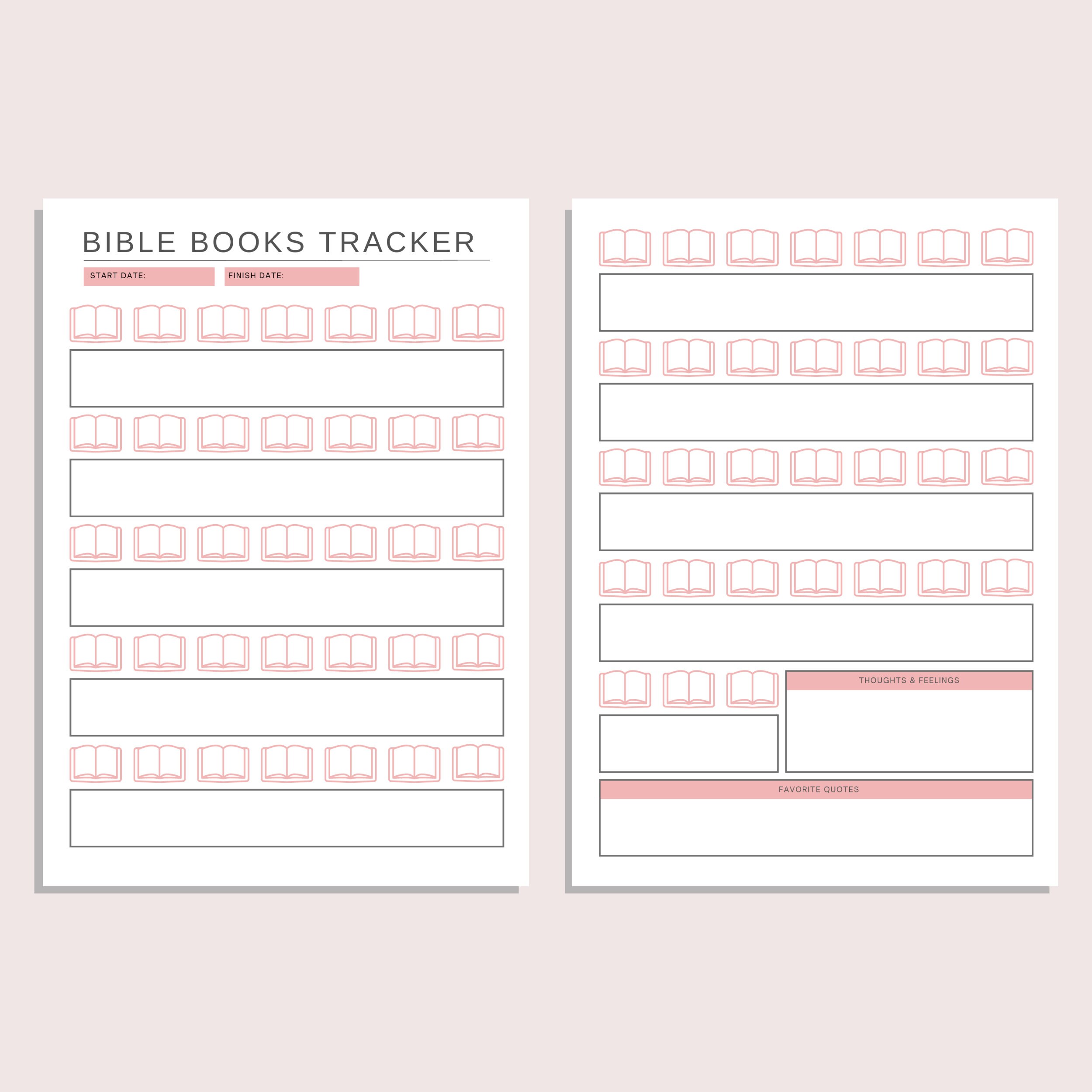 Bible Book Tracker Printable, Reading Journal, Bible Studies, Prayer ...
