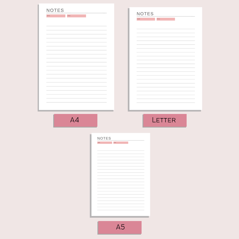 Note Taking Pack Printable Note Pages Student Note Bundle - Etsy Canada