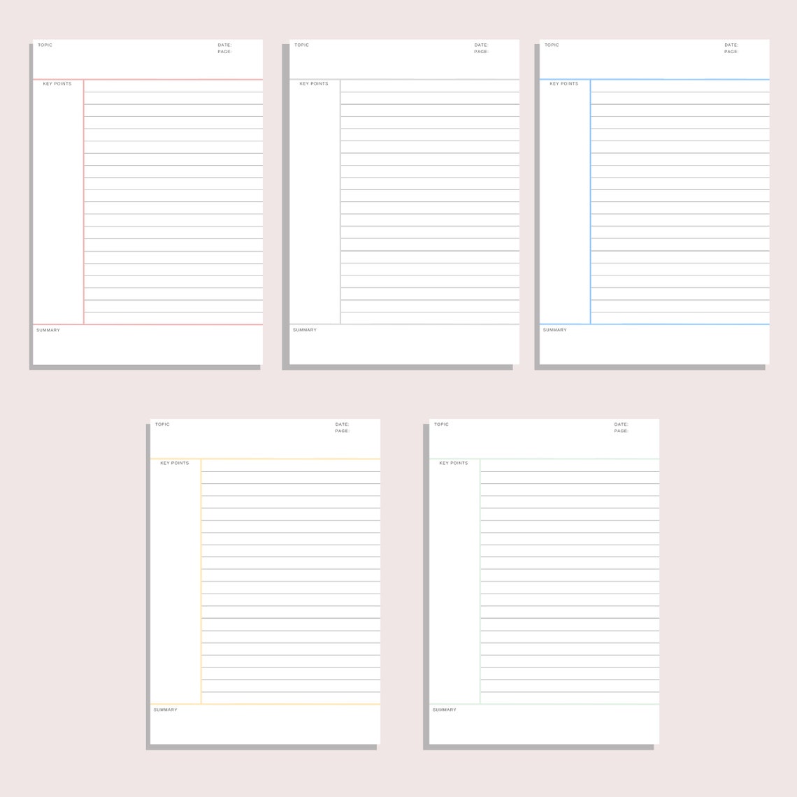 Cornell Notes | Printable Note Paper | Cornell Note Taking System ...