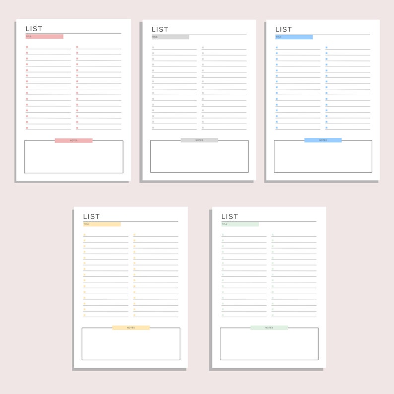 To Do List | Printable Blank List | Simple Daily Planner | Basic ...