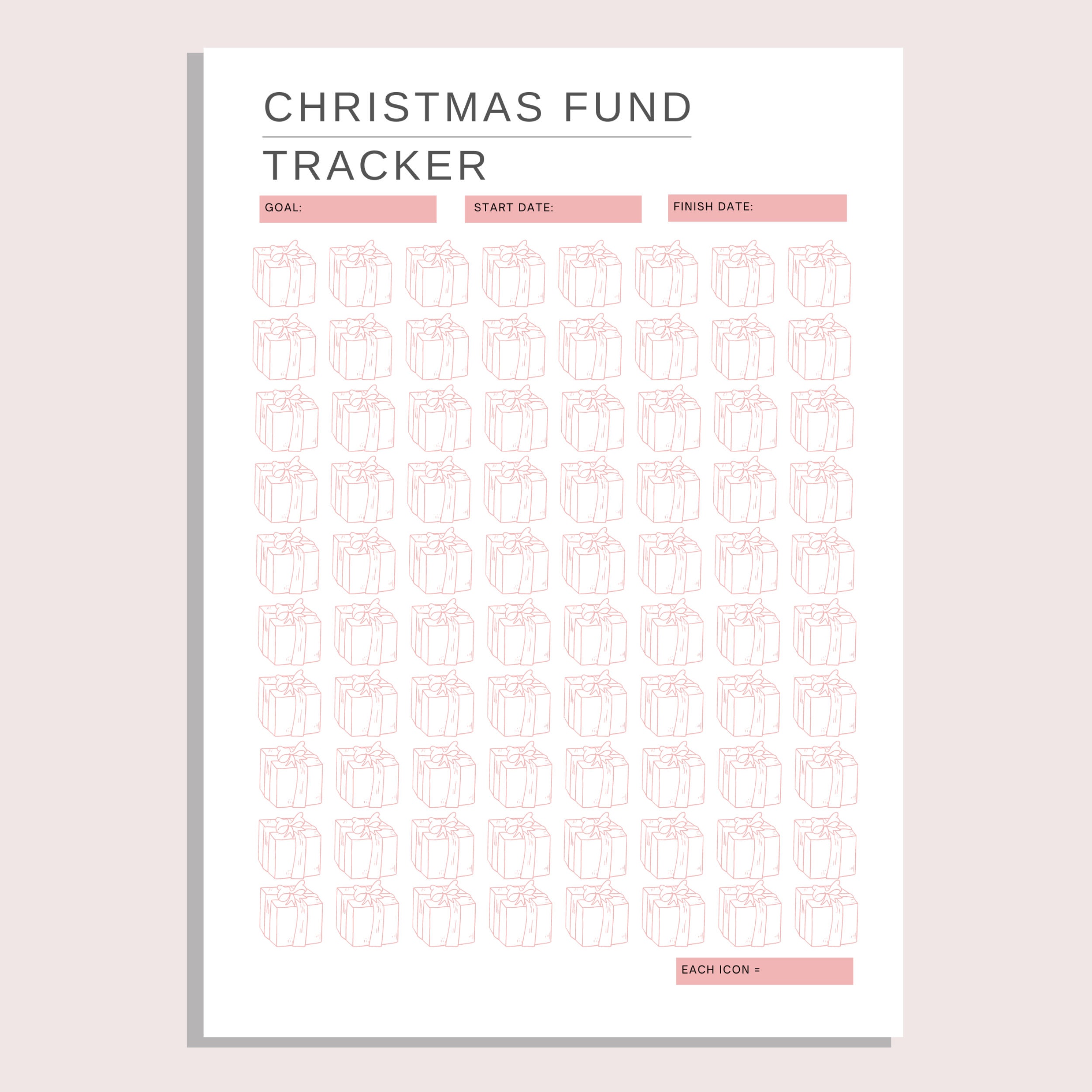 Christmas Fund Tracker | Printable Saving Challenge | Savings Jar ...