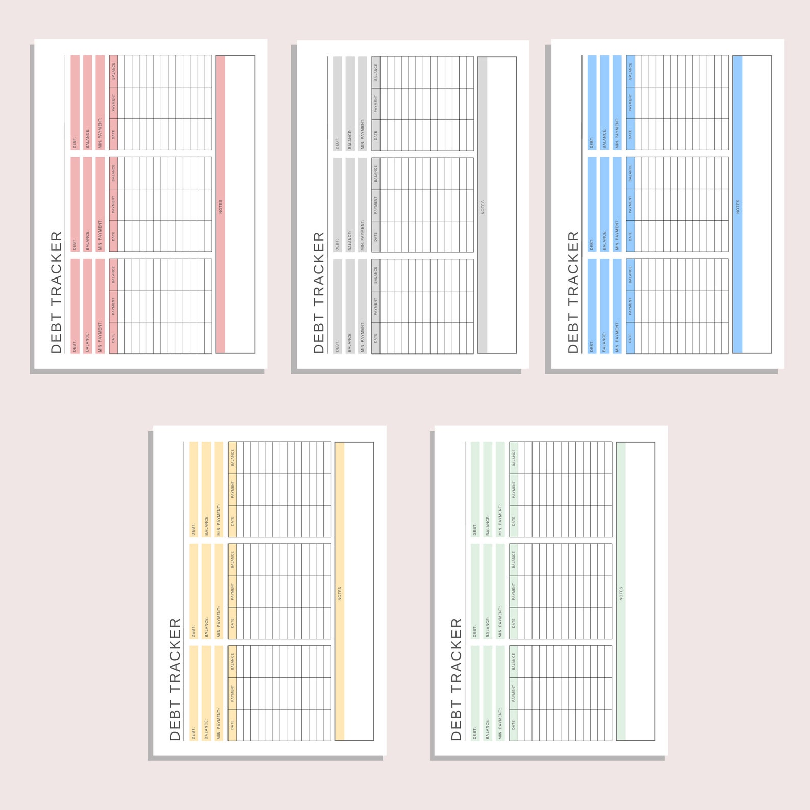 Debt Payment Tracker, Printable Debt Snowball Sheet, Budget Planner ...