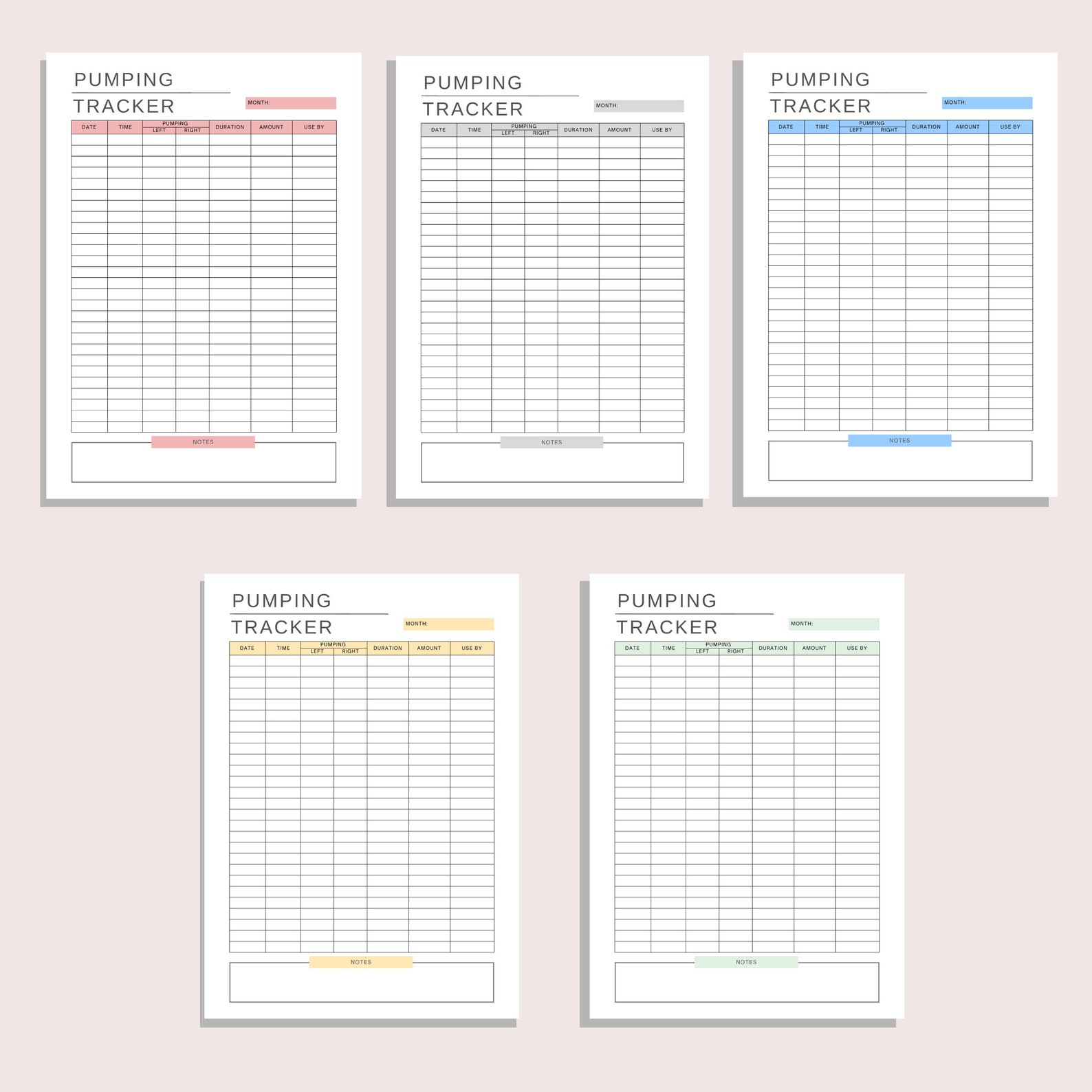 Pumping Schedule Tracker | New Mom Planner | Infant Daily Log ...