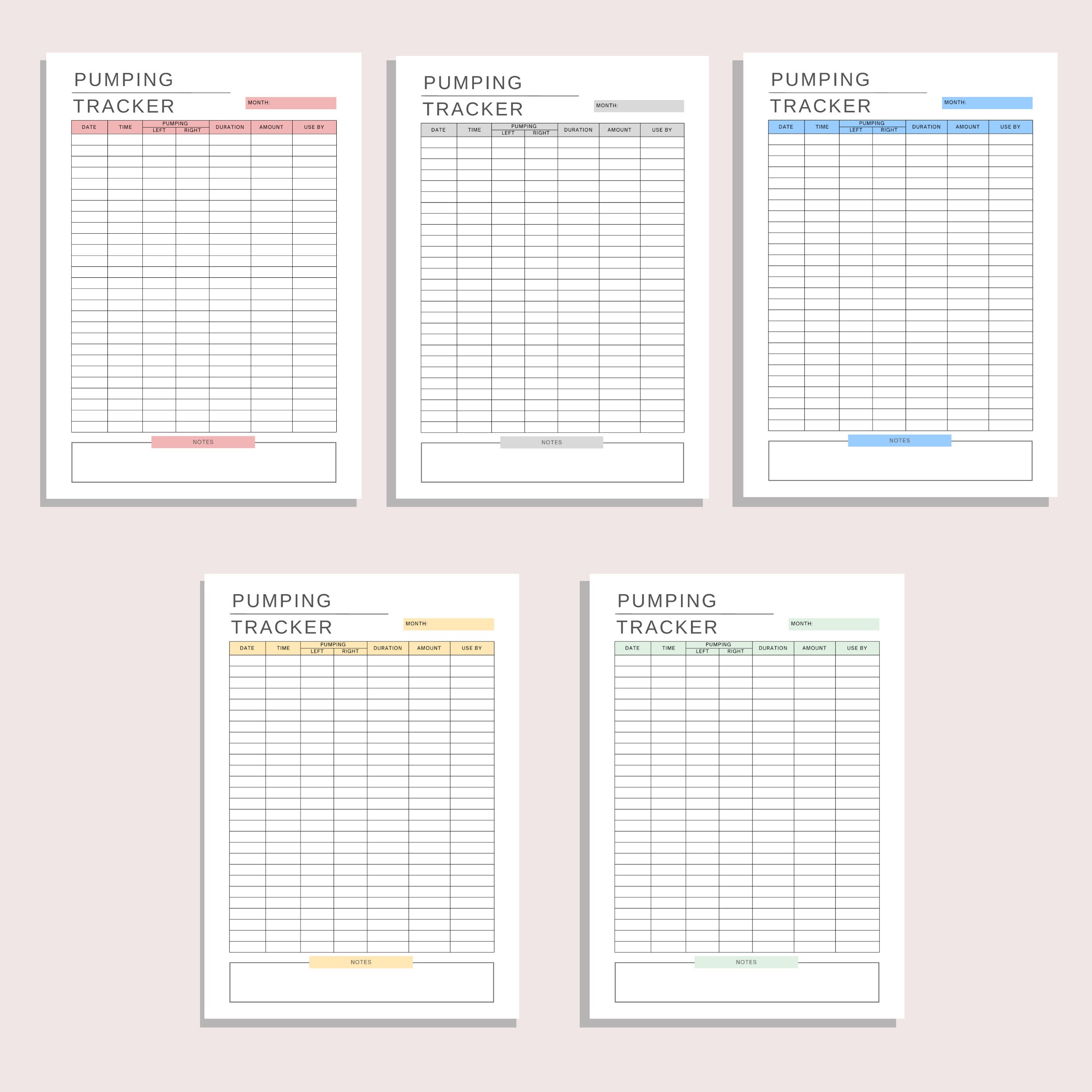 Pumping Schedule Tracker | New Mom Planner | Infant Daily Log ...