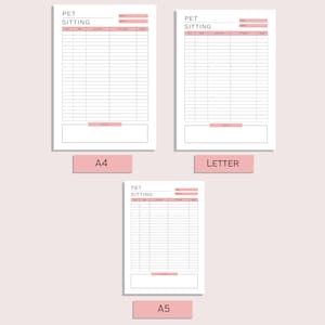 Pet Sitting Log | Pet Business Form | Dog Walking Form | Dog Walking ...