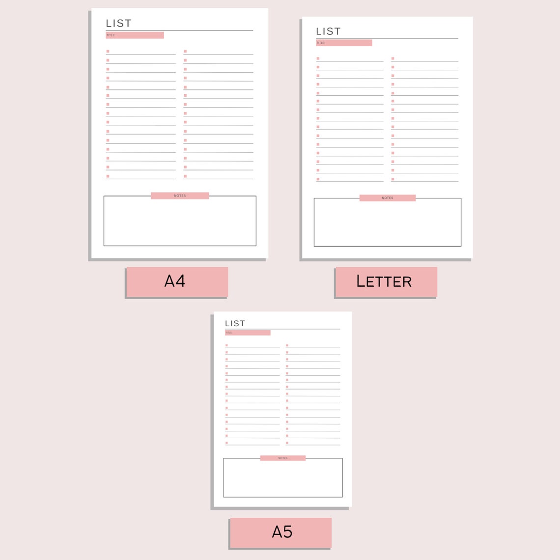 To Do List | Printable Blank List | Simple Daily Planner | Basic ...