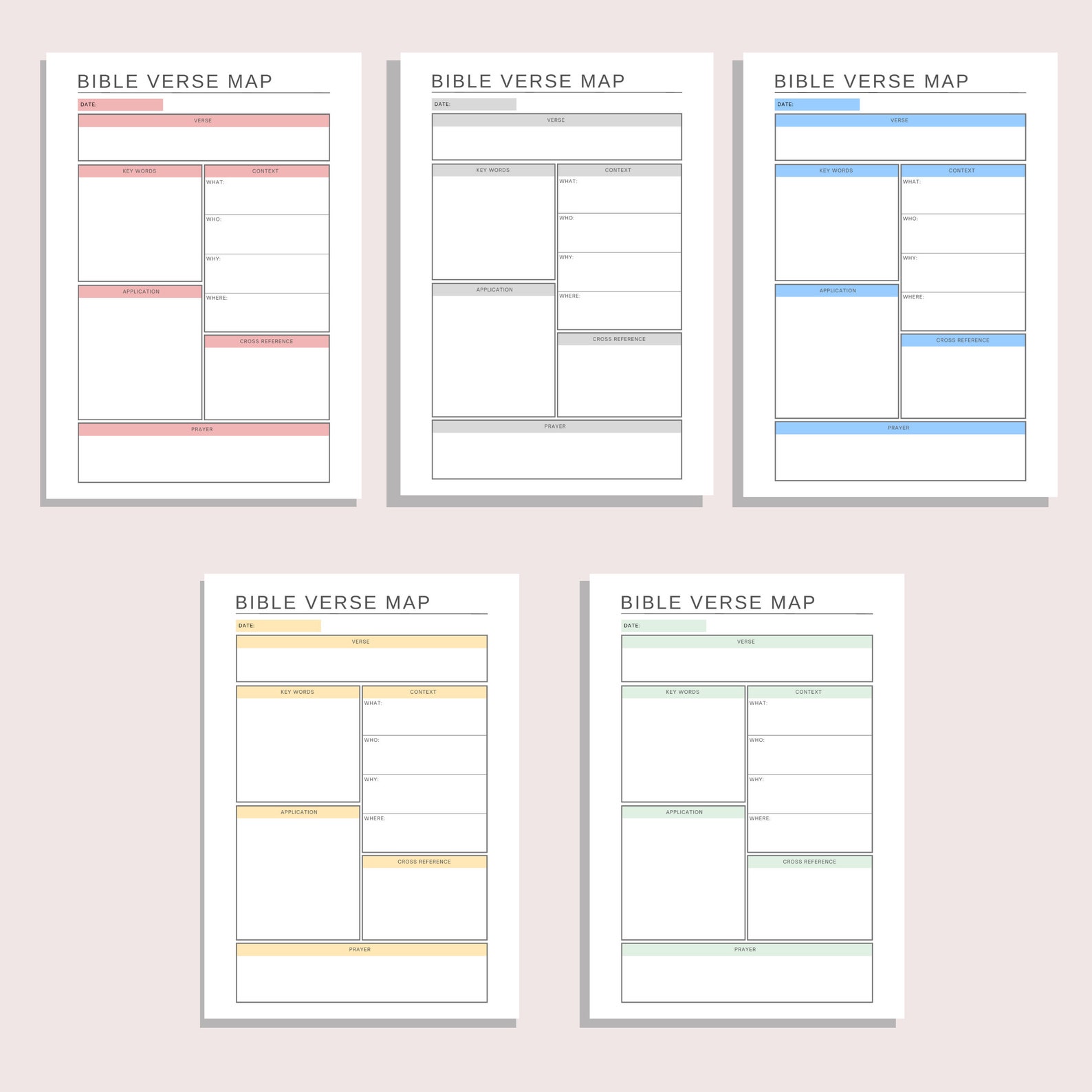 Bible Verse Mapping | Bible Study Notes | Faith Worksheet | Printable ...