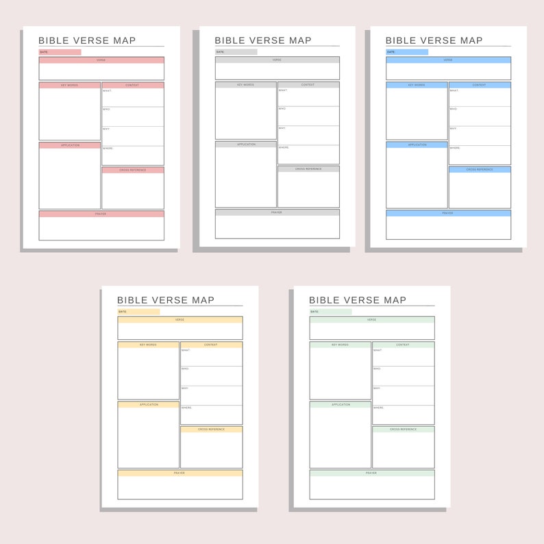 Bible Verse Mapping | Bible Study Notes | Faith Worksheet | Printable ...