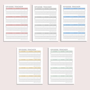 TV Series Episode Tracker | Television Journal Log | Tv Show Tracker ...