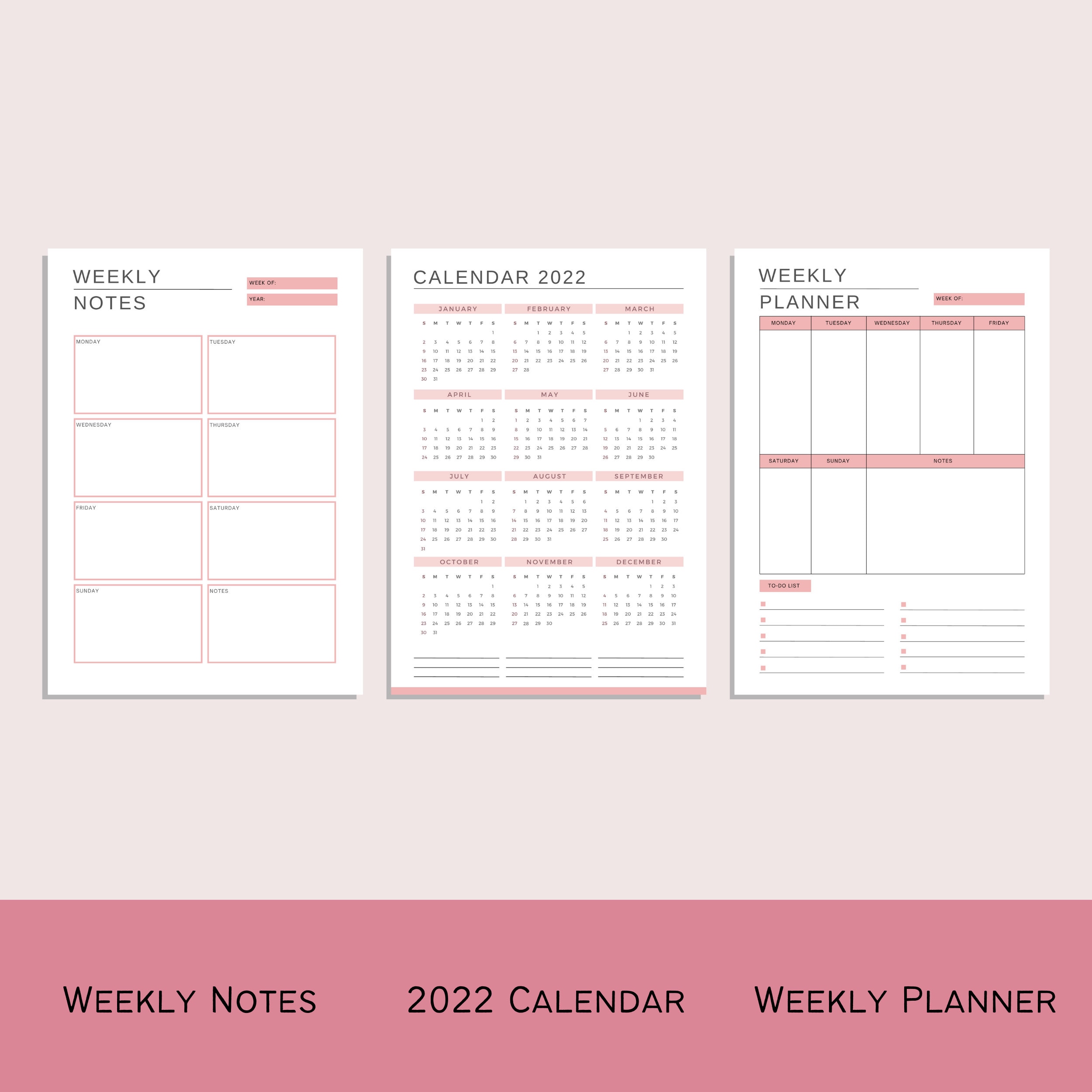 Note Taking Pack Printable Note Pages Student Note Bundle Planning and ...