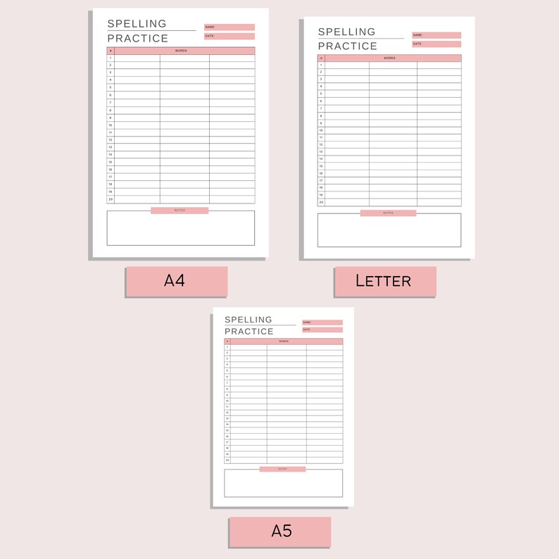 Spelling Practice List V2 | Printable Spelling Worksheet | Homeschool ...