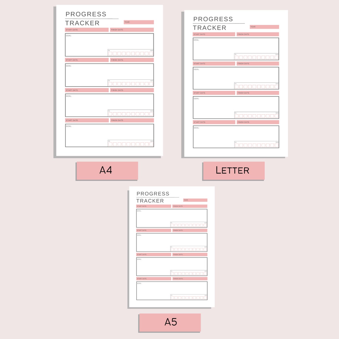 Progress Tracker | Printable Habit Planner | Fitness Tracker | Monthly ...