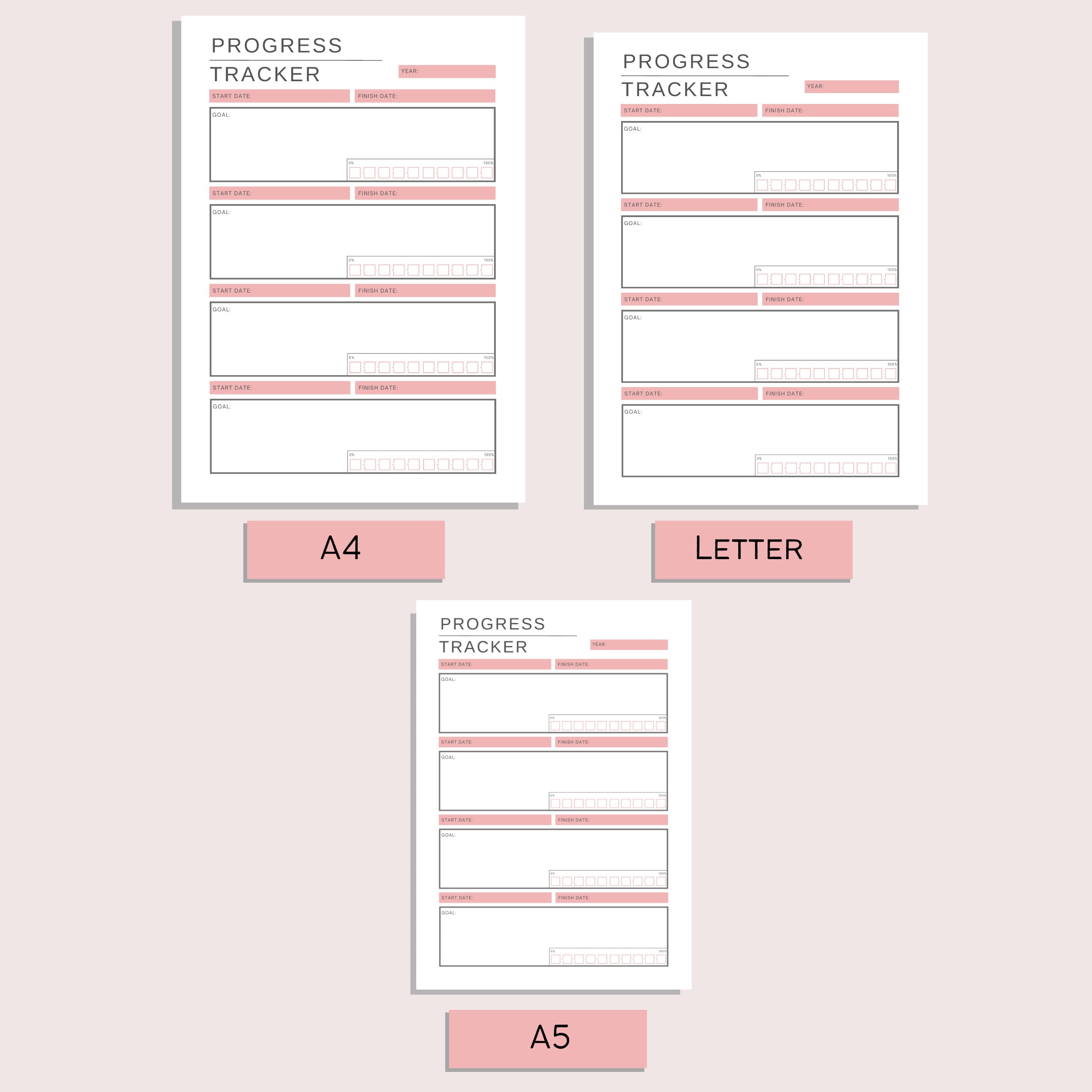 Progress Tracker | Printable Habit Planner | Fitness Tracker | Monthly ...